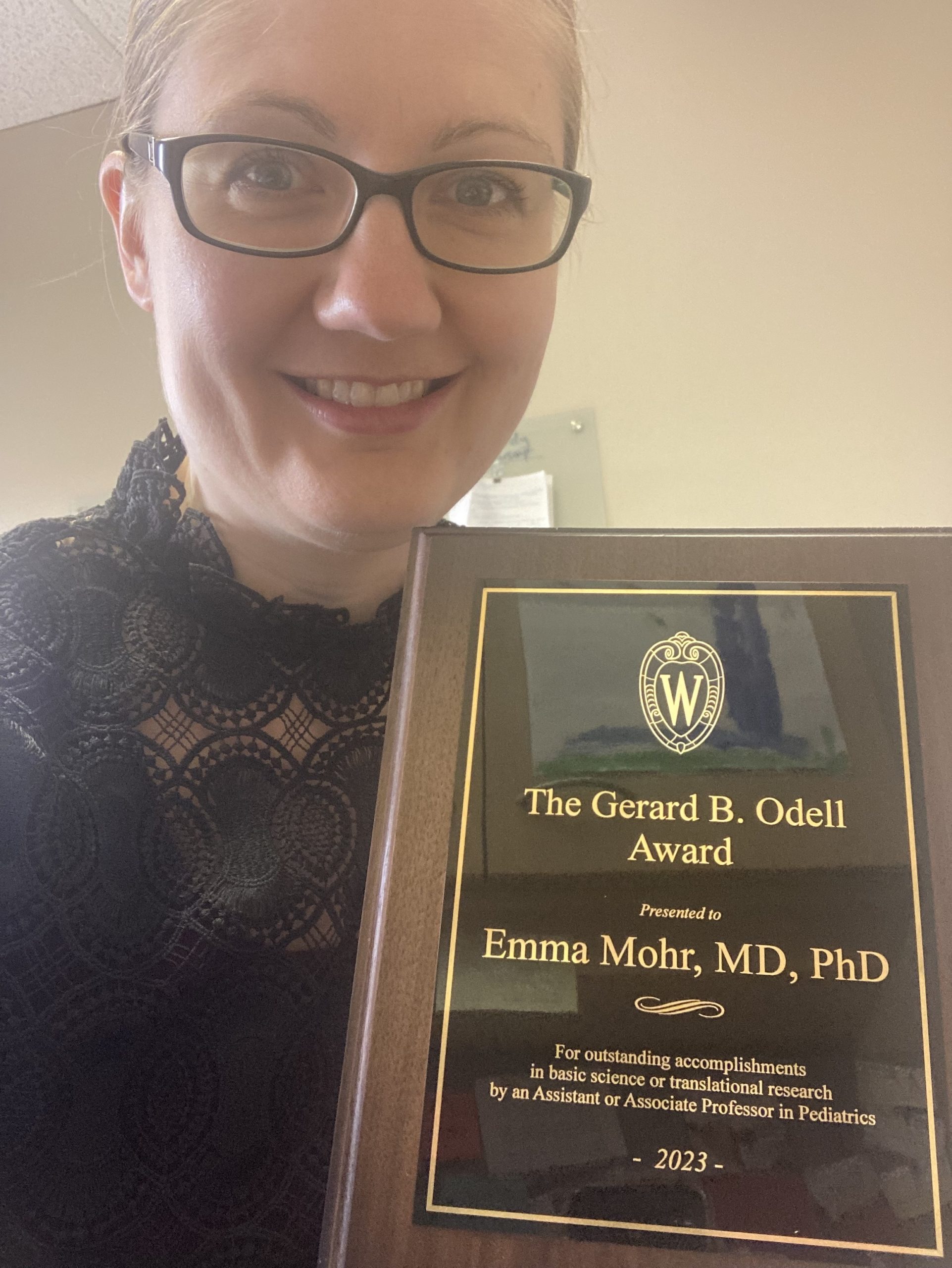 Dr. Emma Mohr honored with Odell Research Award – Mohr Lab – UW–Madison